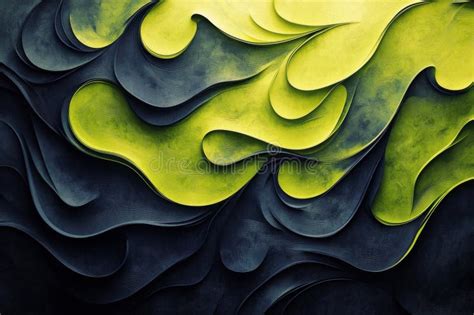 Abstract Swirling Patterns In Vibrant Yellow And Black Colors Creating A Dynamic Visual Effect