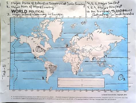 Class 12 World Maps Test Series English Medium