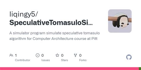 Github Liqingy5speculativetomasulosimulator A Simulator Program