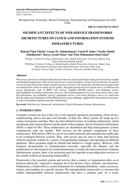 Pdf Significant Effects Of Web Service Frameworks Architectures On