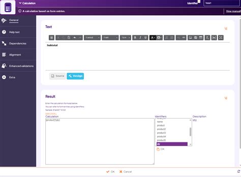 Include Calculating Fields Formdesk