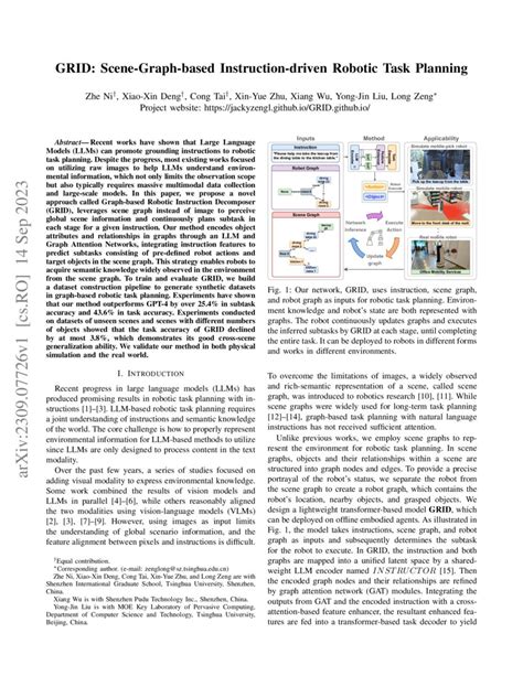 Grid Scene Graph Based Instruction Driven Robotic Task Planning Deepai