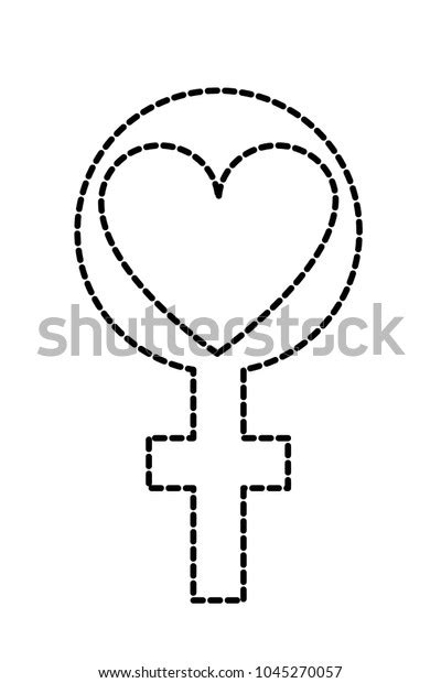 Dotted Shape Woman Sex Sign Heart Stock Vector Royalty Free