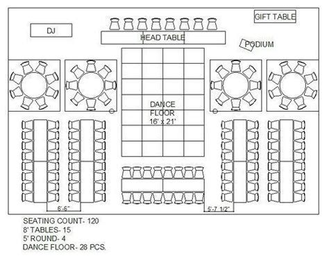 20 Rectangle Table Seating Plan Template