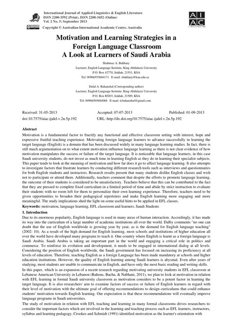 Pdf Motivation And Learning Strategies In A Foreign Language Classroom A Look At Learners Of