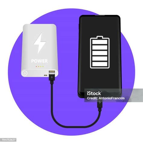 스마트폰 Usb 케이블 연결 와 외부 전원 은행 벡터 일러스트 3차원 형태에 대한 스톡 벡터 아트 및 기타 이미지 3차원 형태 Usb 케이블 개념 Istock