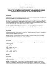 Understanding Macroeconomics Key Concepts Models Course Hero