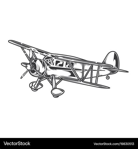 Vintage Airplane Royalty Free Vector Image Vectorstock