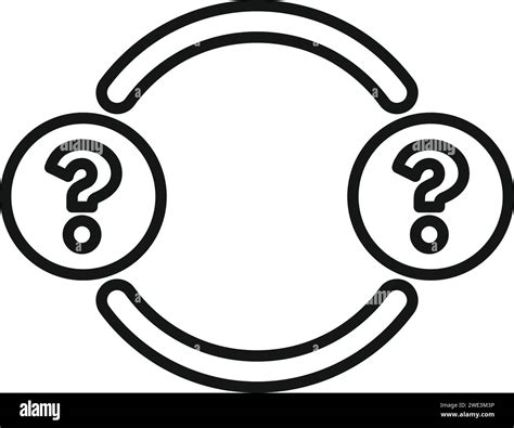 Ring Of Choice Icon Outline Vector Figure Sign Ambiguity Different Choice Stock Vector Image
