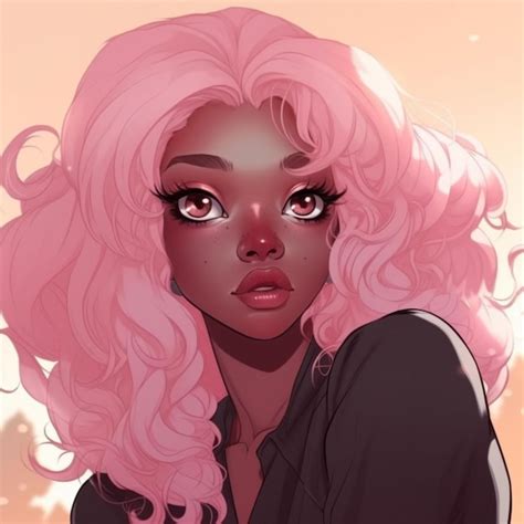 Premium Ai Image A Close Up Of A Person With Pink Hair And A Black Shirt Generative Ai