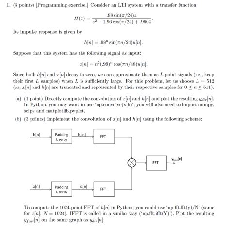 solved 1 5 points programming exercise ] consider an lti