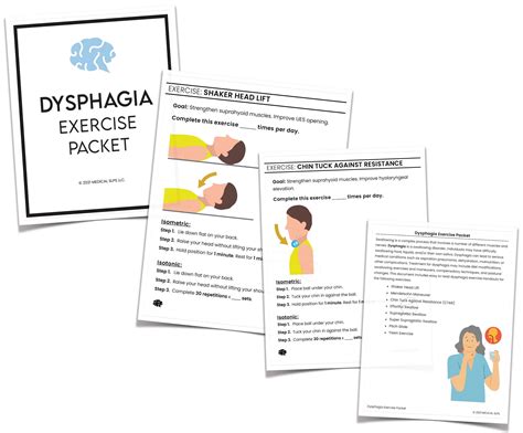 Dysphagia Exercise Packet Medical Slps