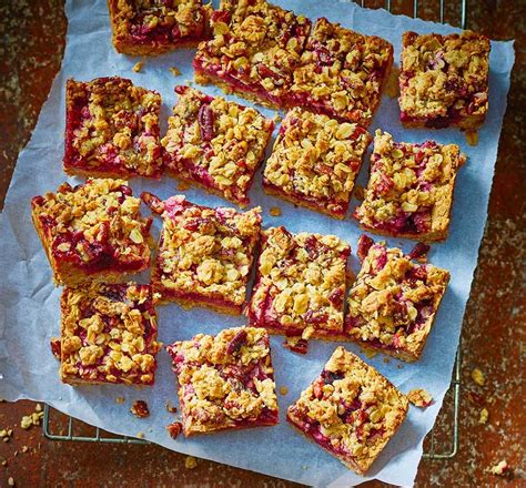 Plum And Raspberry Crumble Bars Good Food Middle East