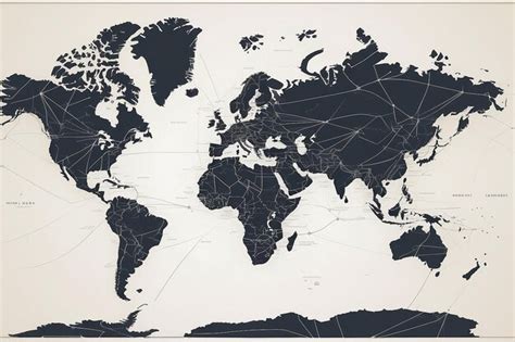 Premium Photo World Map Design Diagonal Random Width Lines