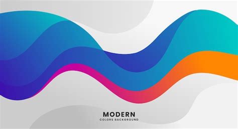 다채로운 동적 웨이브 추상적인 배경 프리미엄 벡터