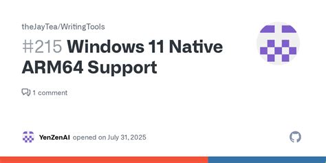 Windows 11 Native Arm64 Support · Issue 215 · Thejaytea Writingtools · Github