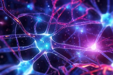Premium Ai Image Glow Of Synaptic Connections In This Closeup View