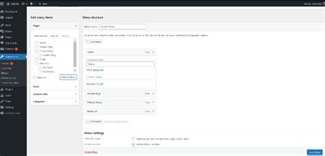 how to create custom navigation menu in wordpress simply web stuff