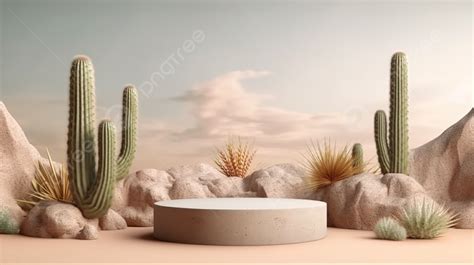 추상 플랫폼과 석재 배경 3d 렌더가 있는 초현실적인 모래 언덕 연단 제품 돌 연단 연단 디스플레이 배경 일러스트 및 사진