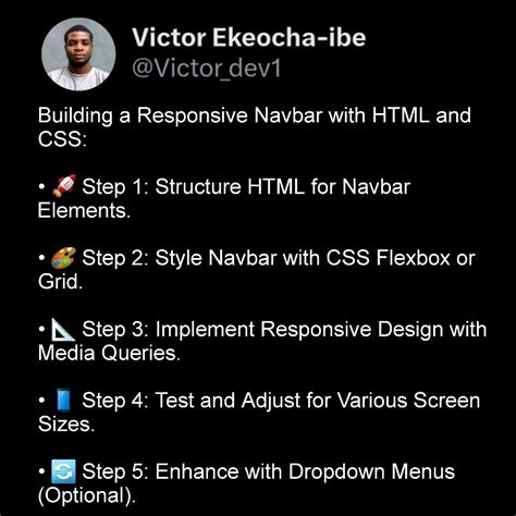 Victor Ekeocha Ibe On Linkedin Webdesign Responsivenavbar Htmlcss