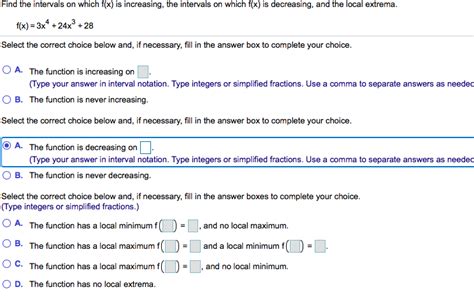 Solved Find The Intervals On Which F X Is Increasing The Course Hero