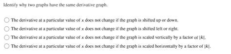 Solved Three Graphs Of Derivatives Are Given Match Each Of Chegg Com