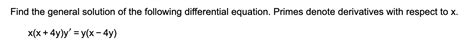 [solved] Find The General Solution Of The Following Diffe