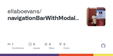 GitHub Ellaboevans NavigationBarWithModalSec