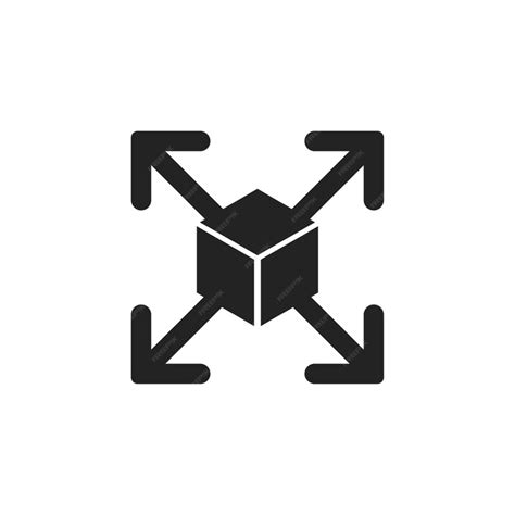 Premium Vector Expand Icon Extension Vector Symbol Simple Black Enlargement Icon