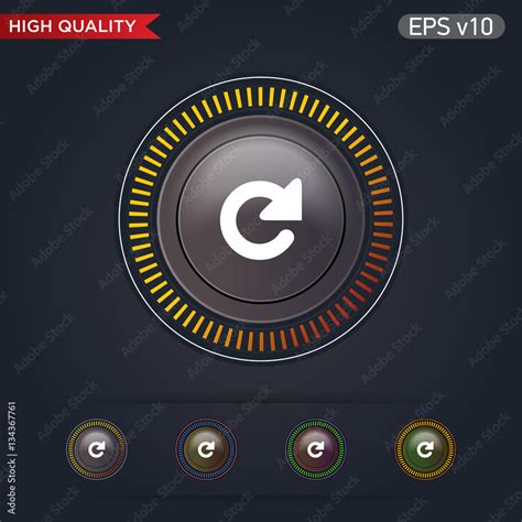 Colored Icon Or Button Of Refresh Symbol With Background Stock Vector Adobe Stock