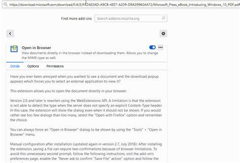 Guidereview Open In Browser Is A Firefox Extension That Opens Pdfs