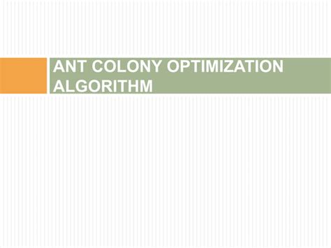 Solving Qos Multicast Routing Problem Using Aco Algorithm Ppt
