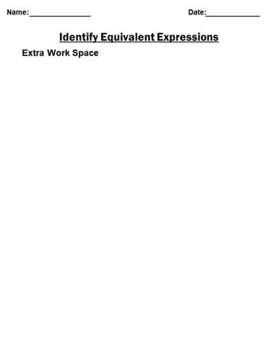 Identify Equivalent Expressions 6th Grade Algebra By Eli Burger