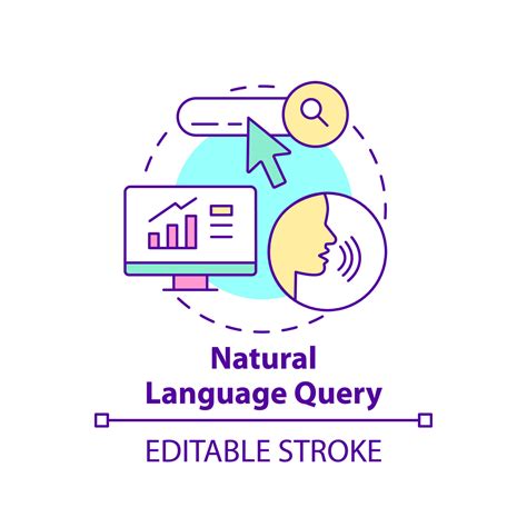 Natural Language Query Concept Icon Defining Augmented Analytics