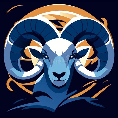 Mascot Design With A Head Of A Ram Vector Illustration Stock Vector Illustration Of Sheep