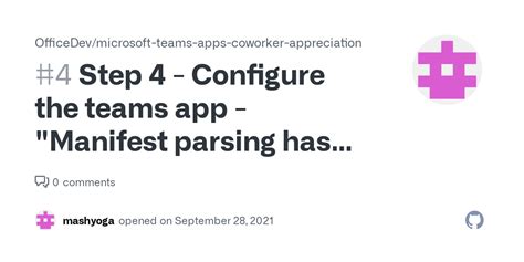 Step 4 Configure The Teams App Manifest Parsing Has Failed