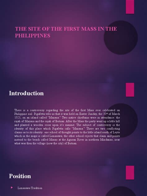 The Site Of The First Mass In The Philippines Pdf Exploration