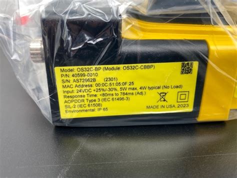 Omron Os32c Bp 4m 40588 0011 Safety Laser Scanner 24vdc