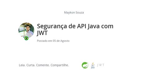 Segurança de API Java JWT