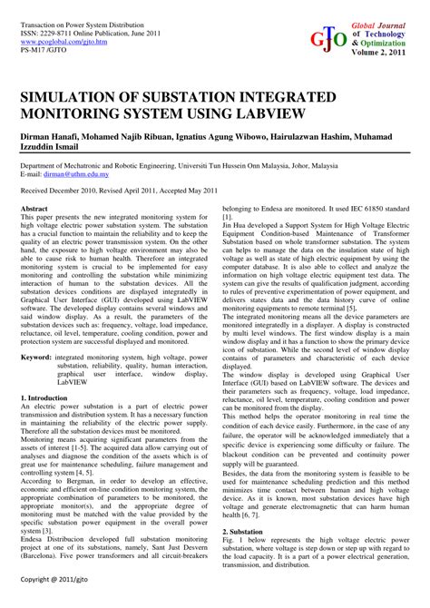 PDF Substation Integrated Monitoring