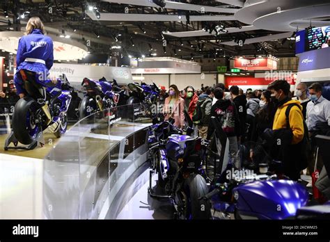 Yamaha Exhibition During The Eicma Motorcycle Show In Milan Italy On