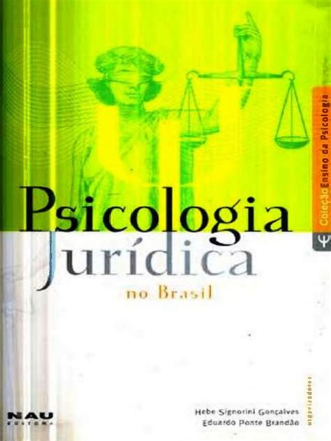 Livro Psicologia Jurídica No Brasil Gonçalves And Brandão Michel