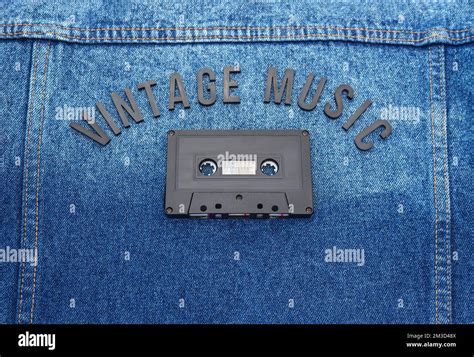 Top View Of A Vintage Music Black Lettering Word With An Old Black