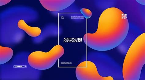 Premium Vector Abstract Fluid Forms On Vibrant Background