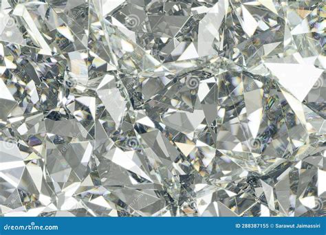 Luxury Abstract Realistic Crystals Texture With Prism Spectrum Caustic