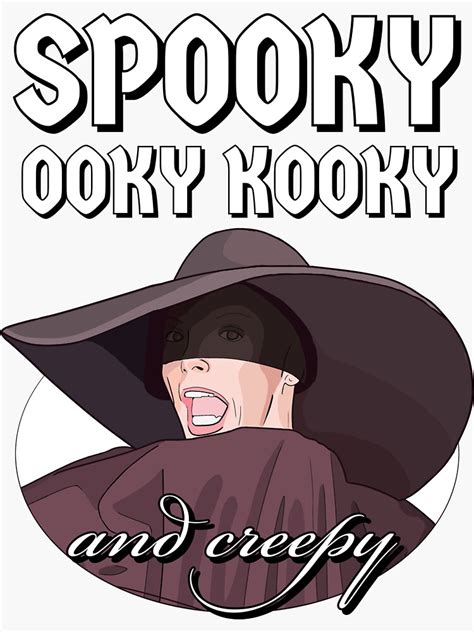 Alyssa Edwards Spooky Ooky Kooky And Creepy Halloween White Sticker