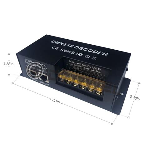 Channel Constant Voltage LED Controller DMX Decoder A DC V For RGB LED Strip