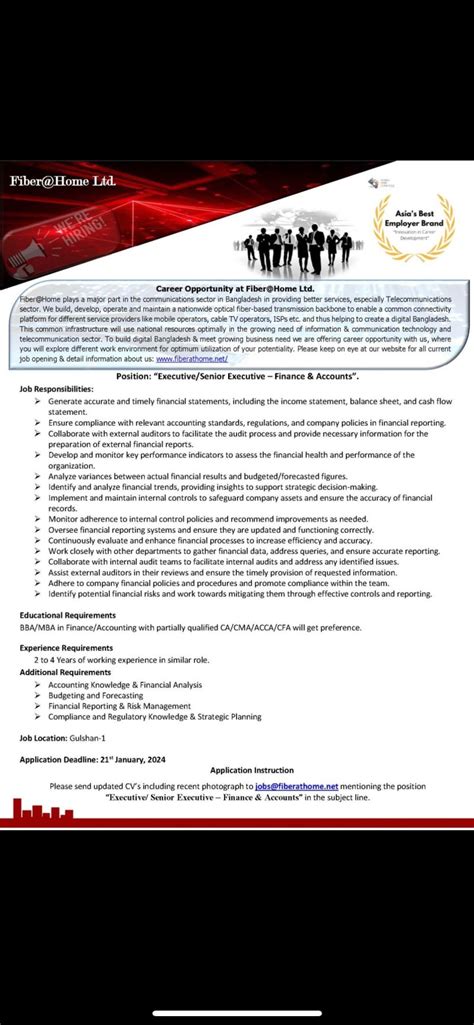 Saddam Hossain Sajib On Linkedin Vacancy Job Hiring Finance Executive Experiencedjobs