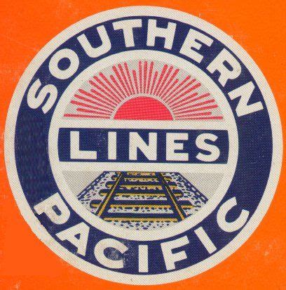 Southern Pacific Lines Logo On Orange Background Railroad History
