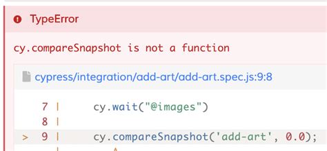 Comparesnapshot Is Not A Function · Issue 54 · Cypress Visual Regressioncypress Visual